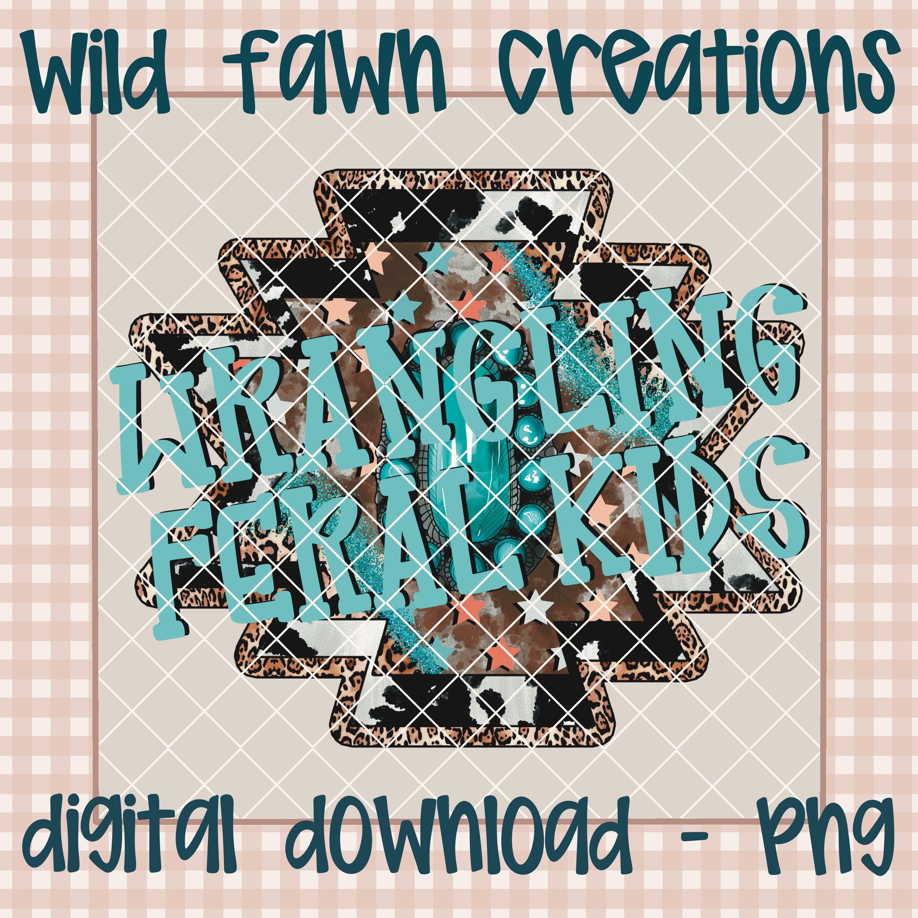 Wrangling Feral Kids Digital Design - Etsy