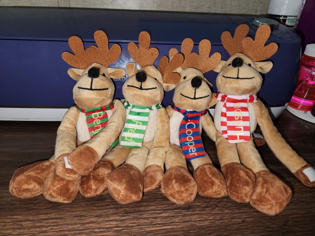 Customized Christmas Plush Reindeer - Etsy