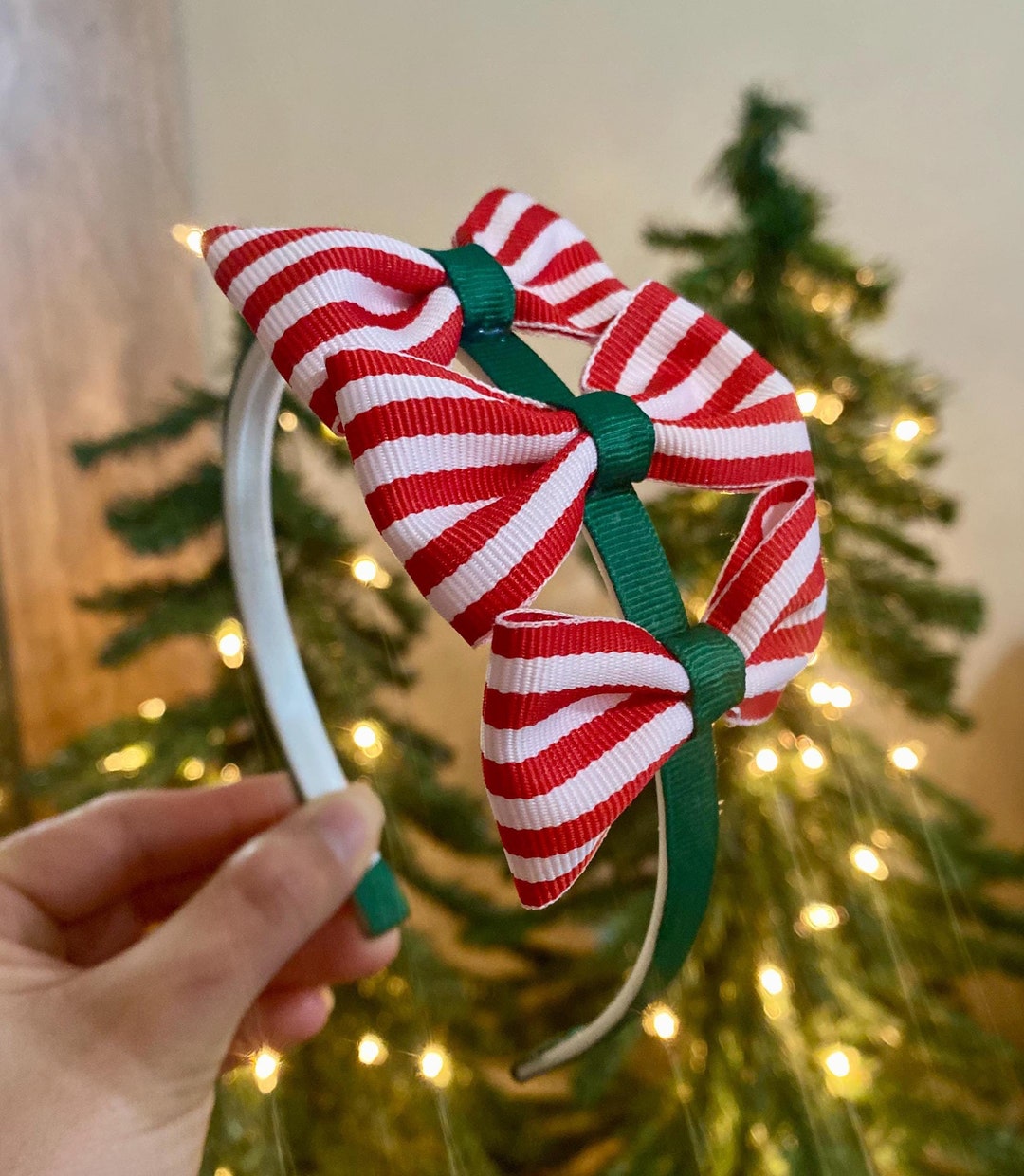 Candy Cane Christmas Headband - Etsy