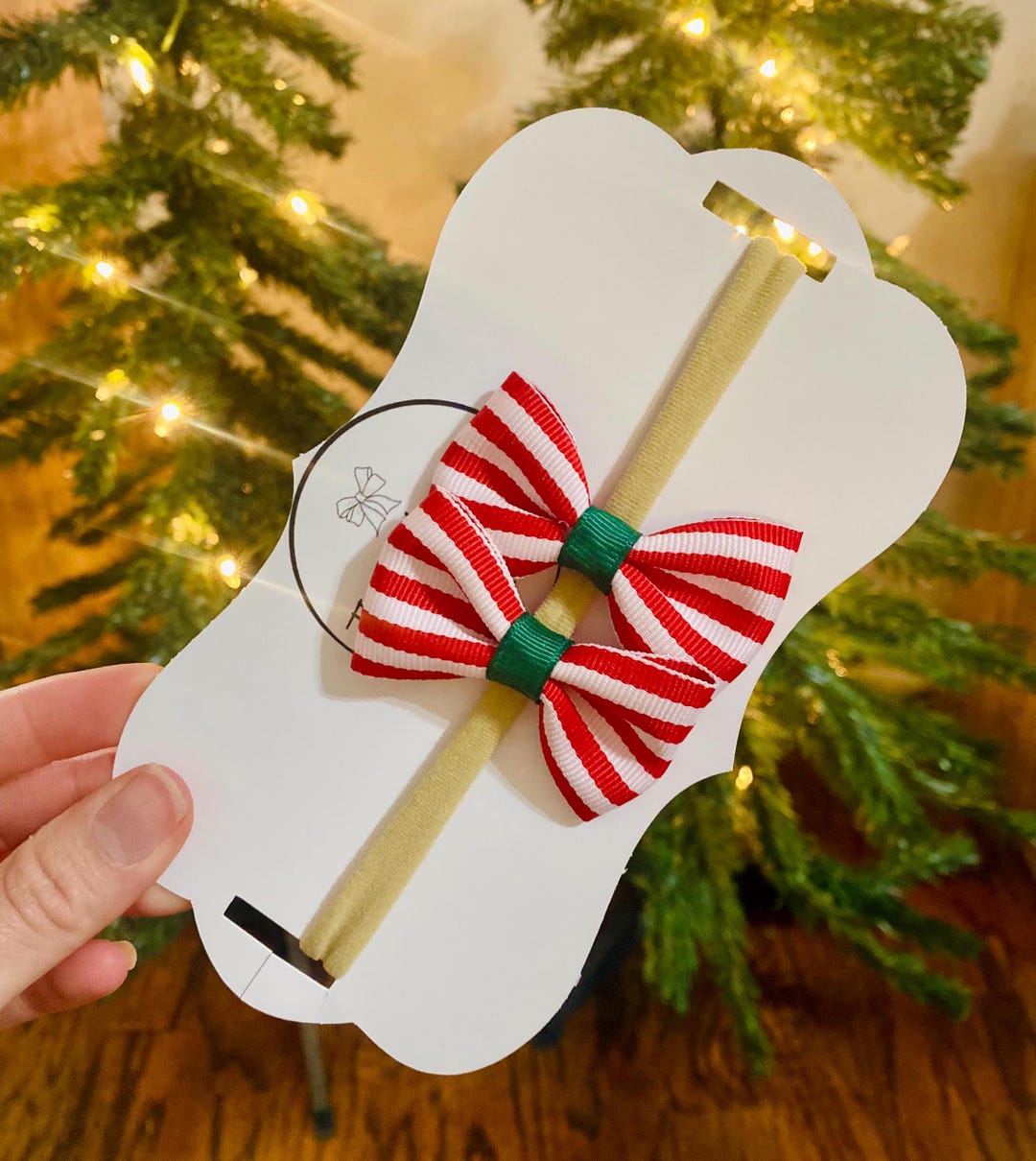 Candy Cane Christmas Baby Headband - Etsy
