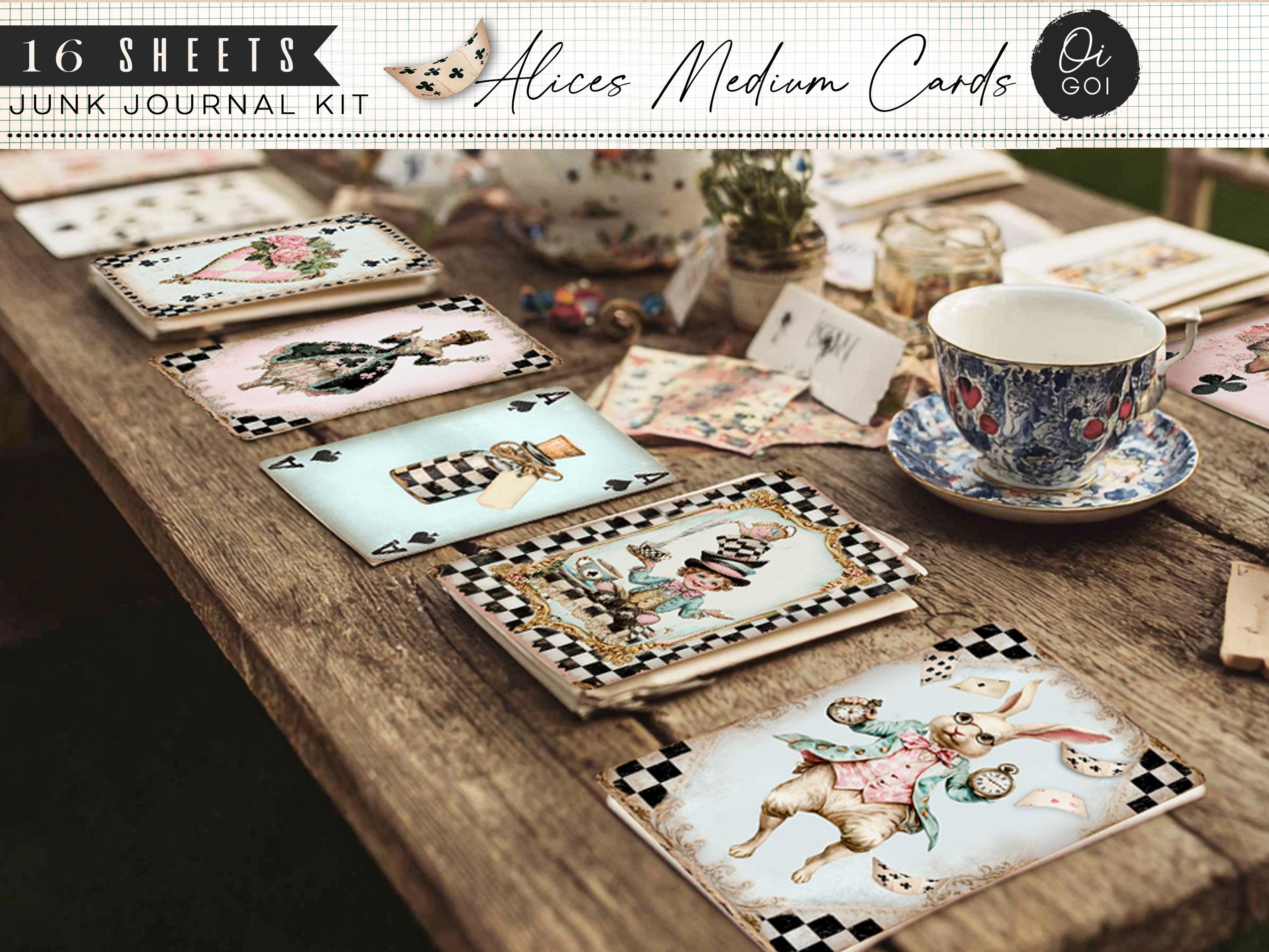 Alice in Wonderland Playing Cards, Printable Cards, Vintage Junk ...