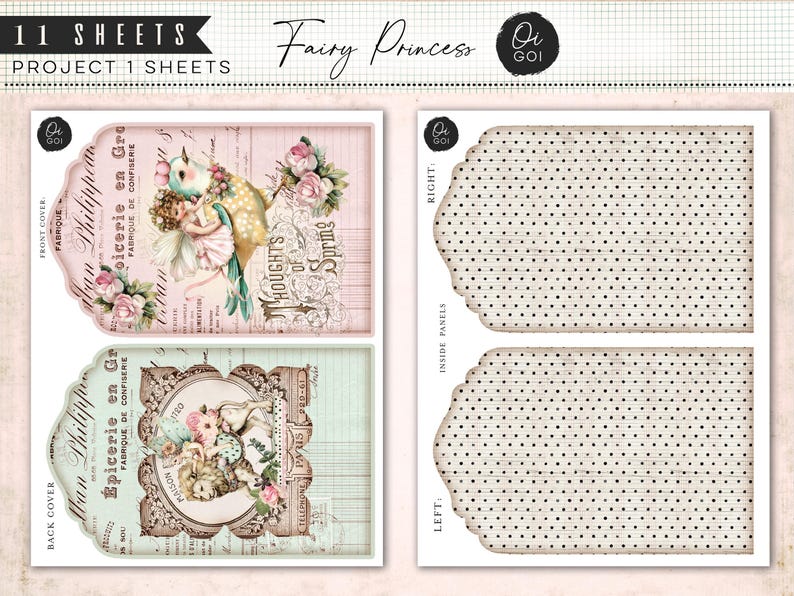 Fairy Princess Wardrobe Folio Template Projects, Shabby Chic Victorian ...
