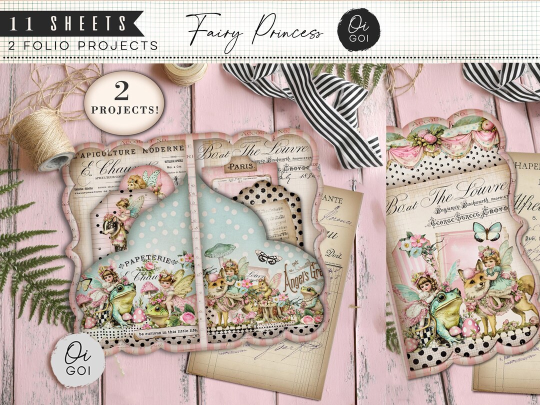 Fairy Princess Wardrobe Folio Template Projects, Shabby Chic Victorian ...