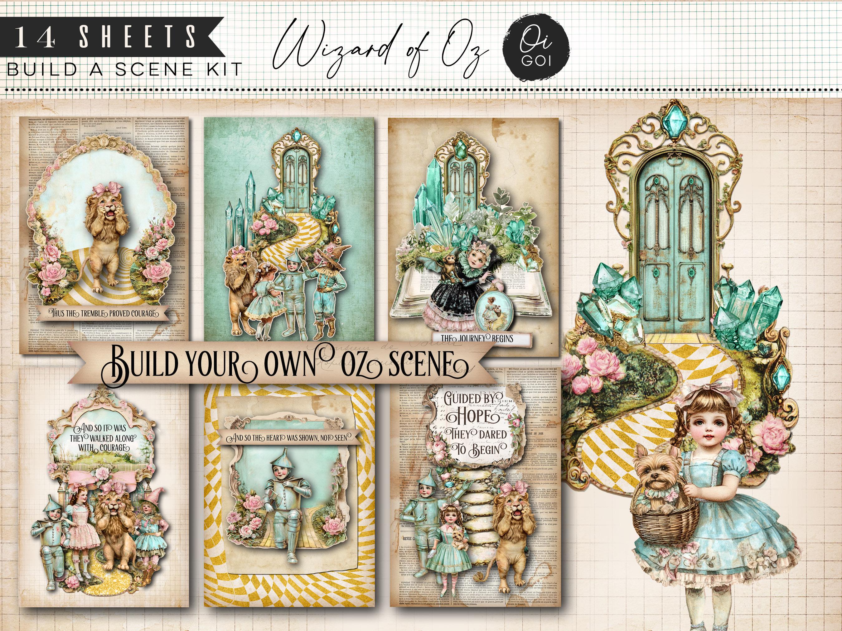 Vintage Wizard of Oz Junk Journal Kit, Fairytale Printables, Villain ...