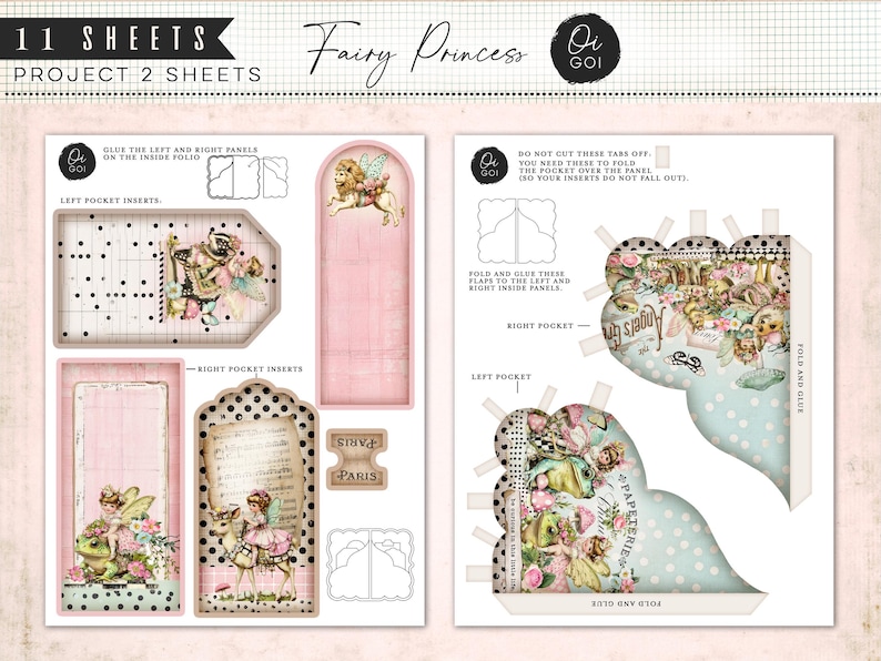 Fairy Princess Wardrobe Folio Template Projects, Shabby Chic Victorian ...