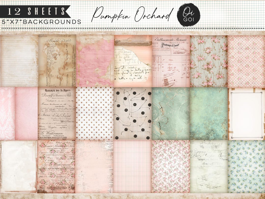 Digital Pastel Paper Pack, Shabby Chic Backgrounds, Printable Pastel ...