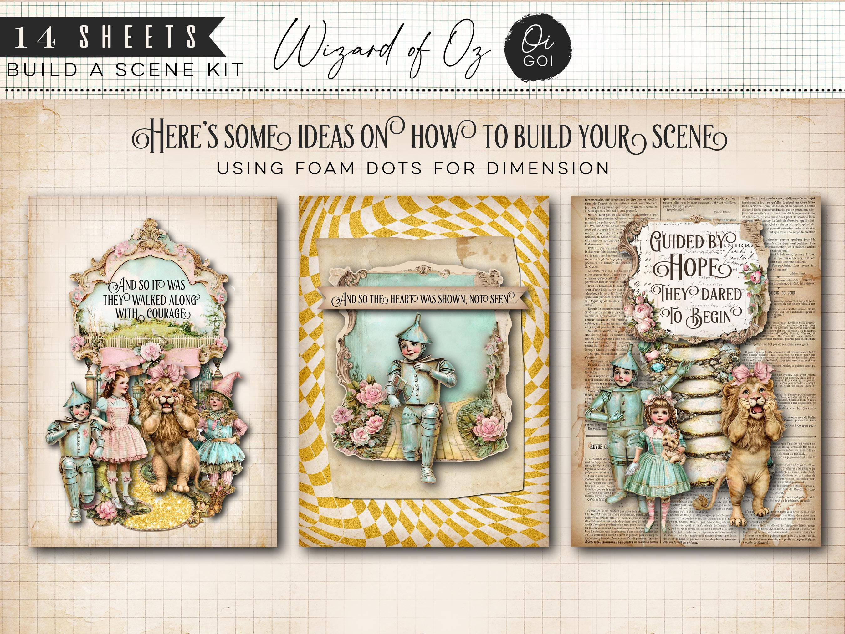 Vintage Wizard of Oz Junk Journal Kit, Fairytale Printables, Villain ...