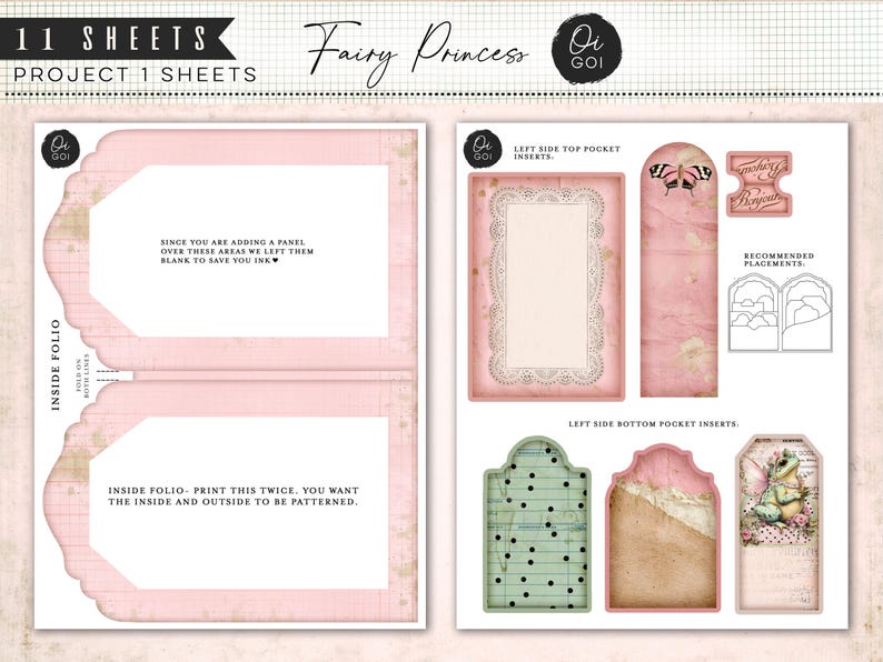 Fairy Princess Wardrobe Folio Template Projects, Shabby Chic Victorian ...