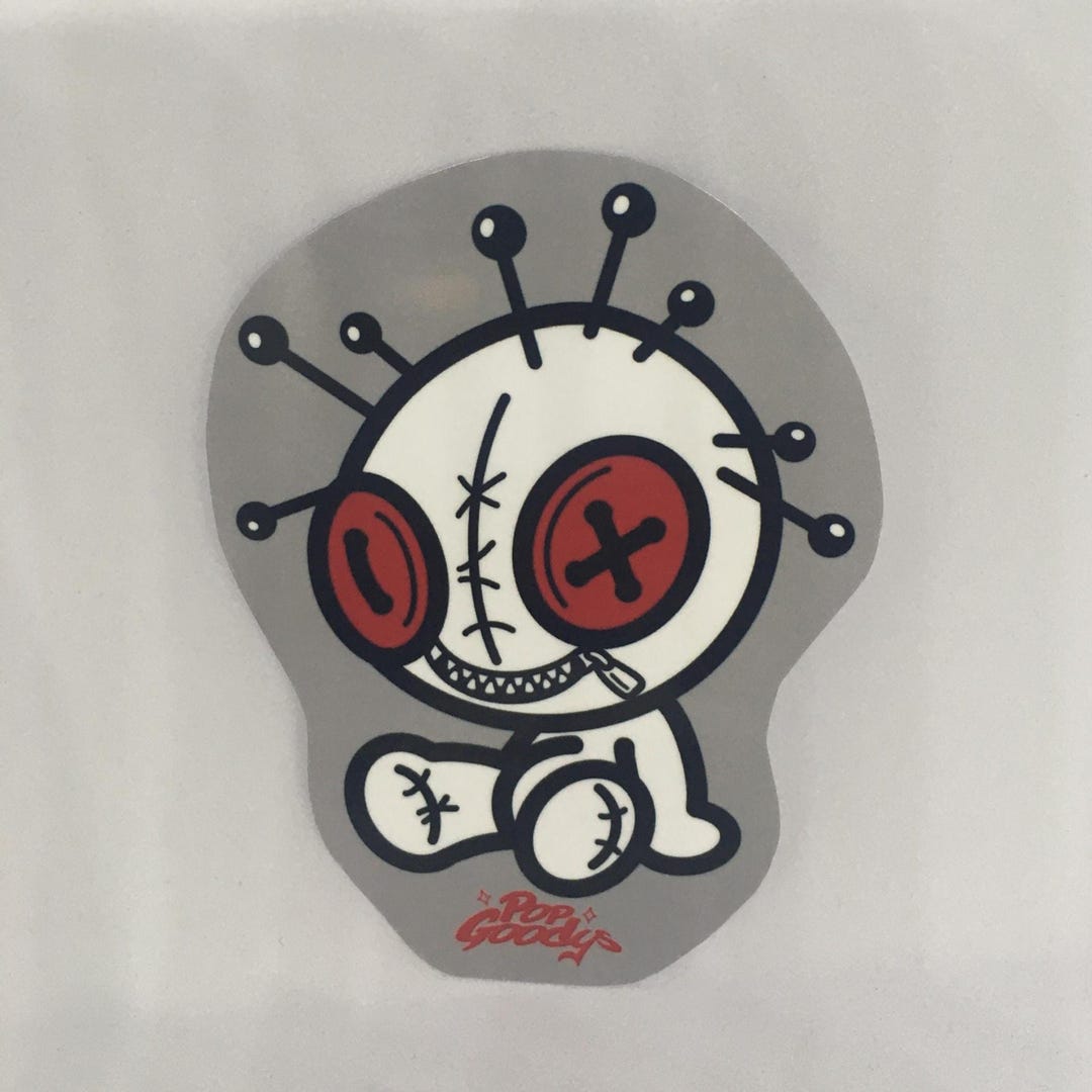 Cute Goth Voodoo Doll Sticker - Etsy