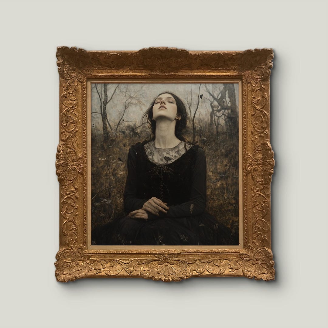 Olivia in Mourning Fine Art Print, Ember Henderson, Myth Oil Painting ...
