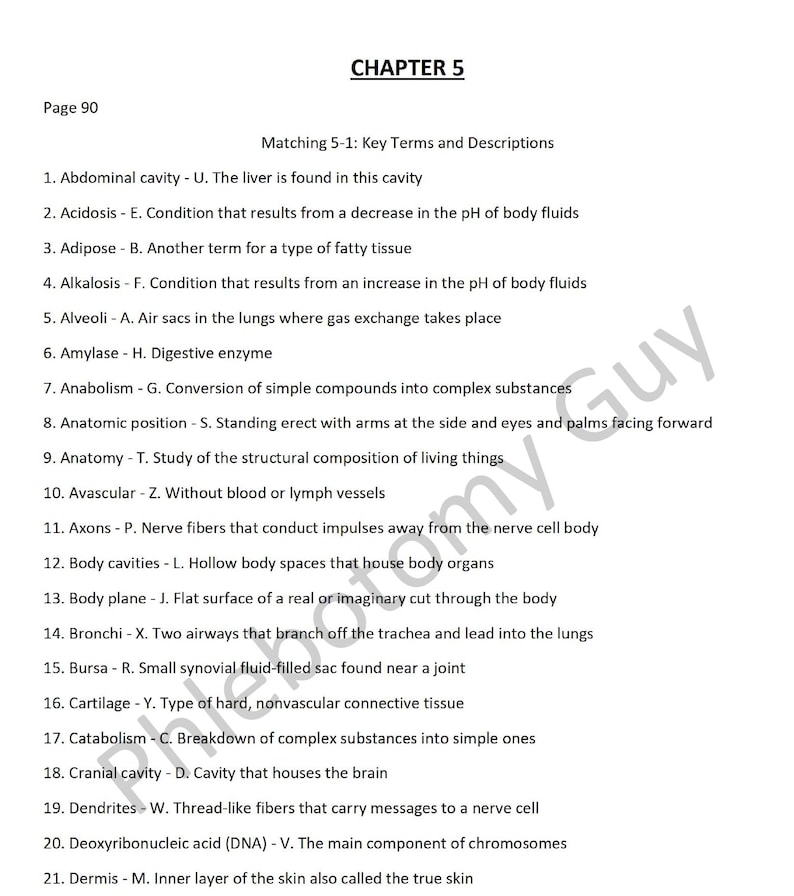 My Answers to Phlebotomy Essentials Workbook 8th Edition - Etsy