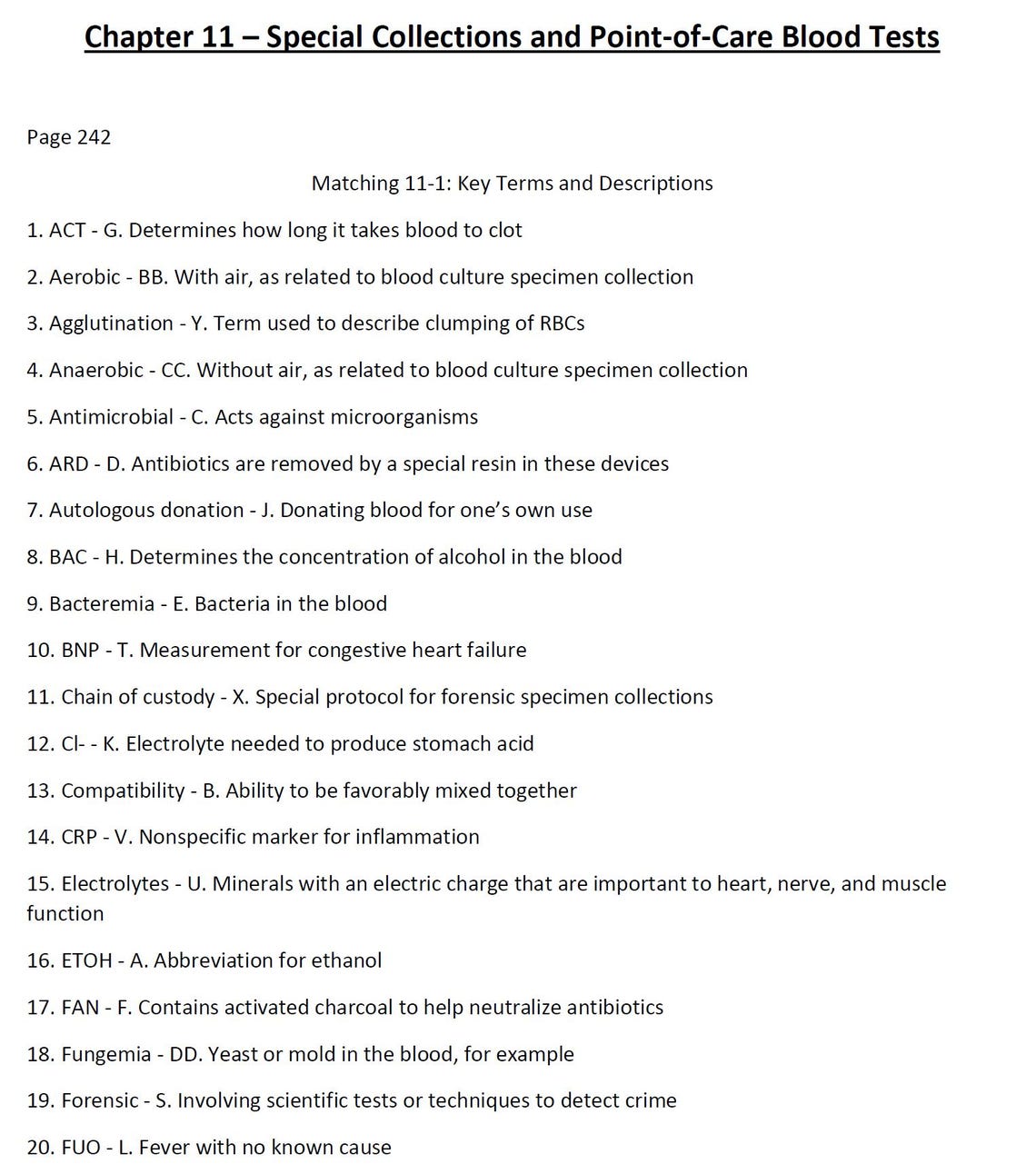 My Answers to Phlebotomy Essentials Workbook 8th Edition - Etsy