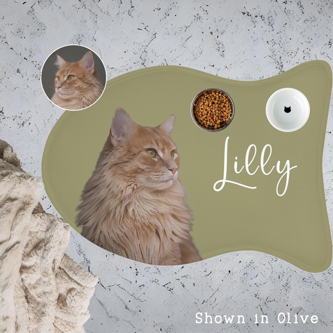 Custom Pet Placemat: Personalized Dog & Cat Bowl Mat | Anti-slip Food ...