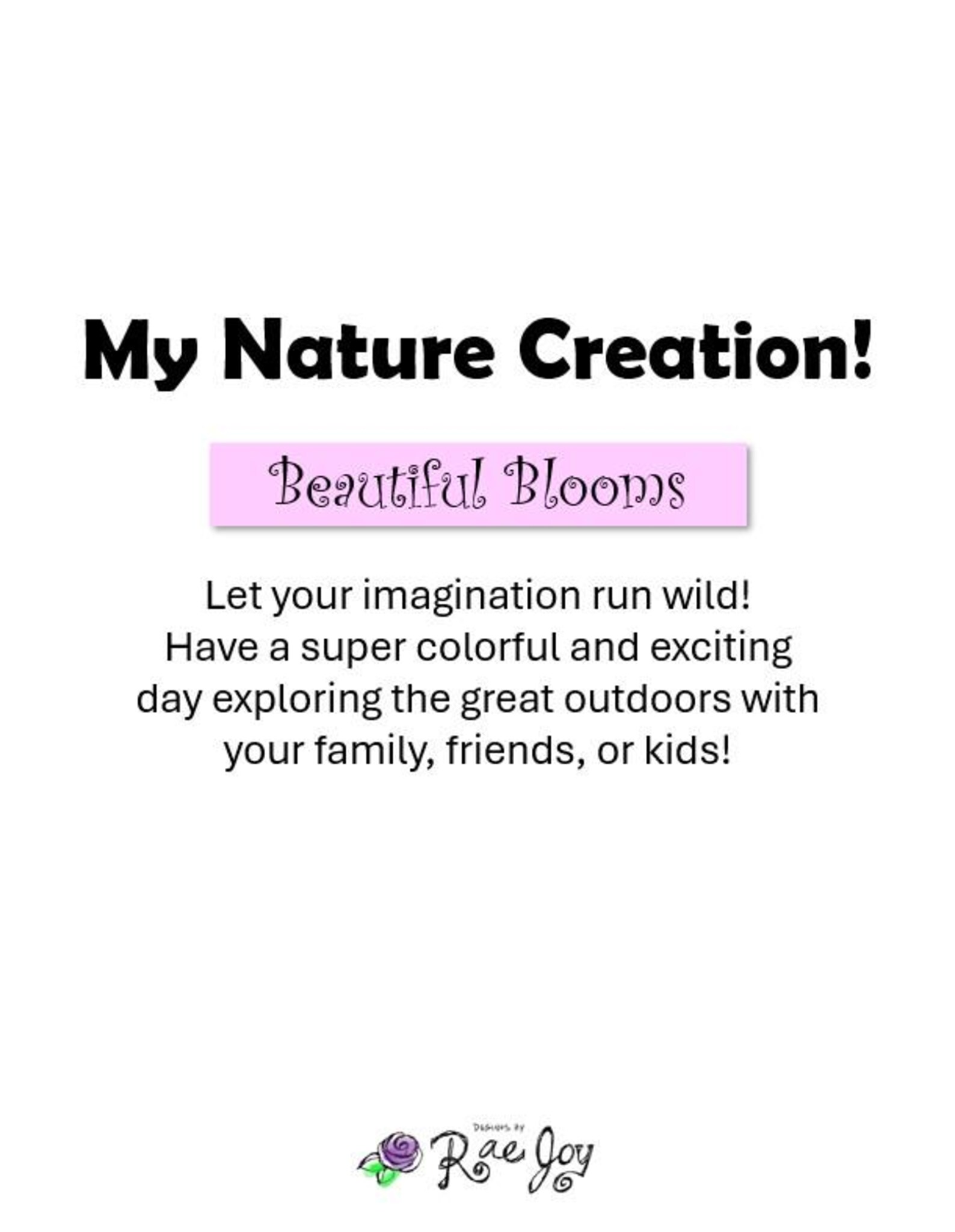 Nature Walk Creation Activity, Family Game (digital Download) - Etsy