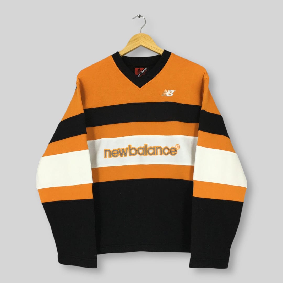 Vintage New Balance Jumper Sweater Medium New Balance Embroidered Logo ...