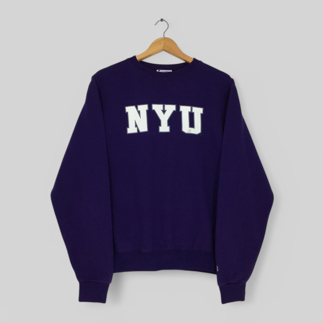 Vintage New York University Purple Sweatshirt Small Champion NYU Spell ...
