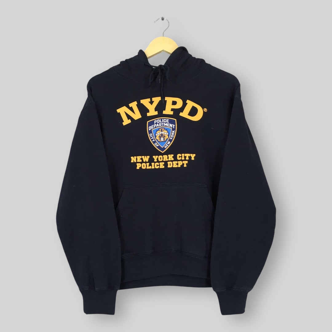 NYPD New York Police Department Hoodie Small Vintage NYPD Spell Out ...