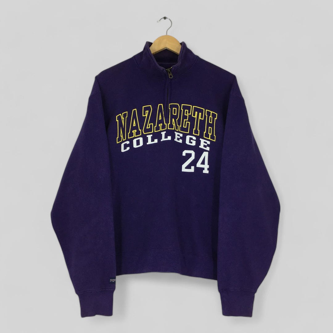 Vintage Nazareth University Half Zipper Sweatshirt Medium Nazareth ...