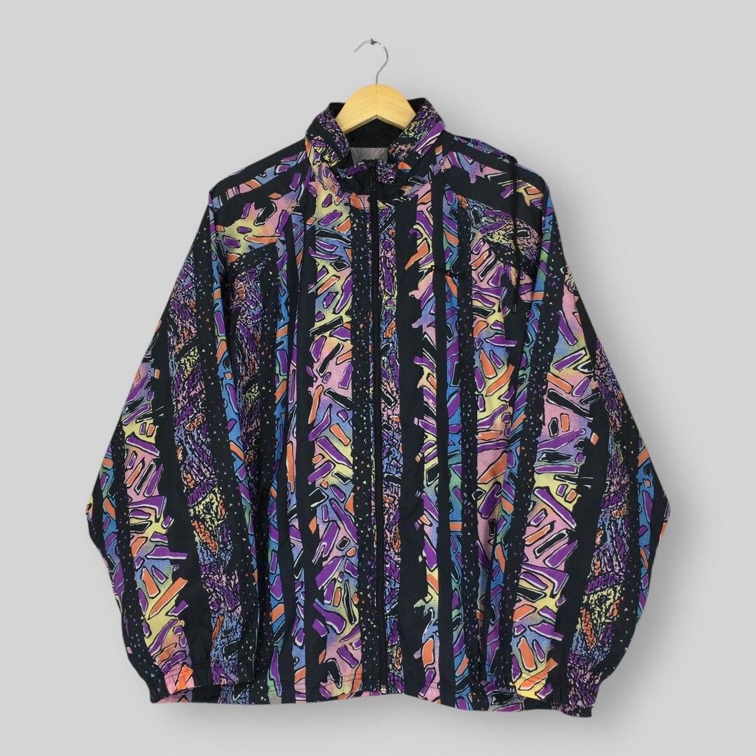 RARE Vintage Reebok Sport Artwork Jacket Large Reebok England Navajo ...