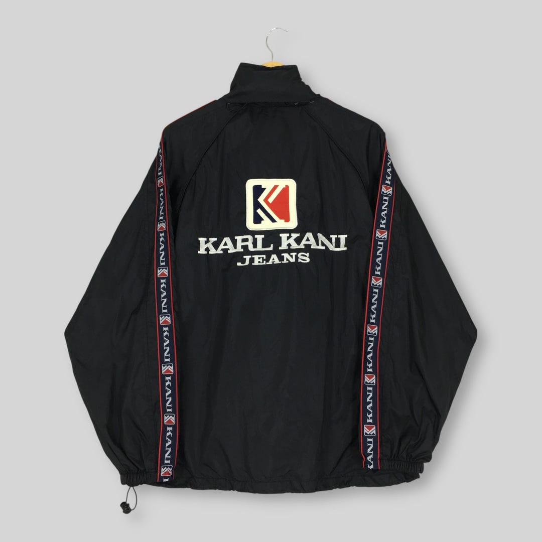 Vintage Karl Kani Jeans Black Windbreaker Jacket Large Karl Kani Jeans ...