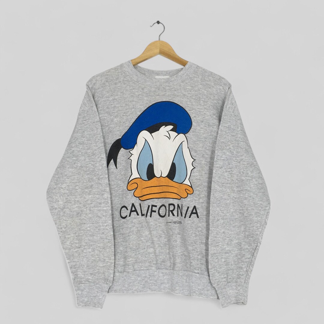 Vintage 90s Donald Duck California Sweatshirt Large Donald Duck ...