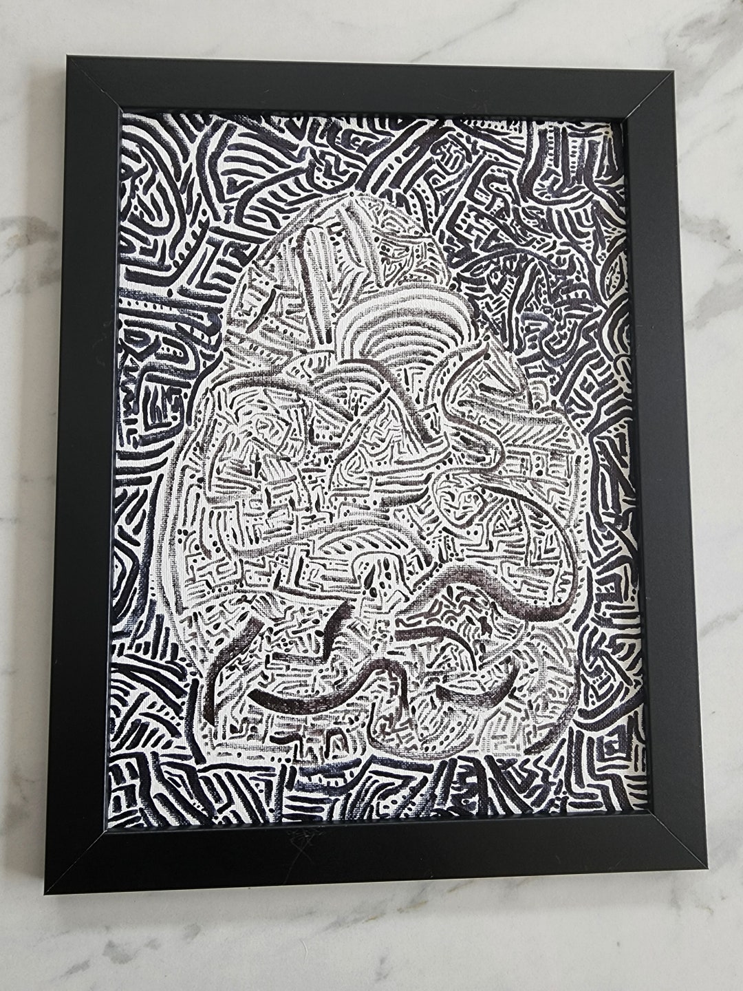 Whims of the Brush #1 Black & White Drawing - Etsy