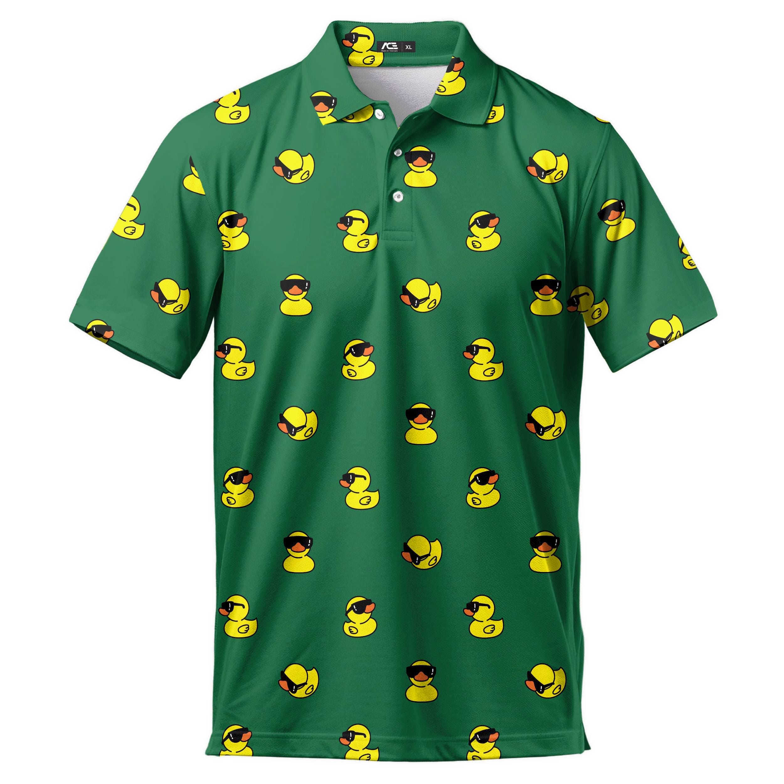 Funny Rubber Duck Polo Shirts for Men Duck Mens Polo Shirts Short ...