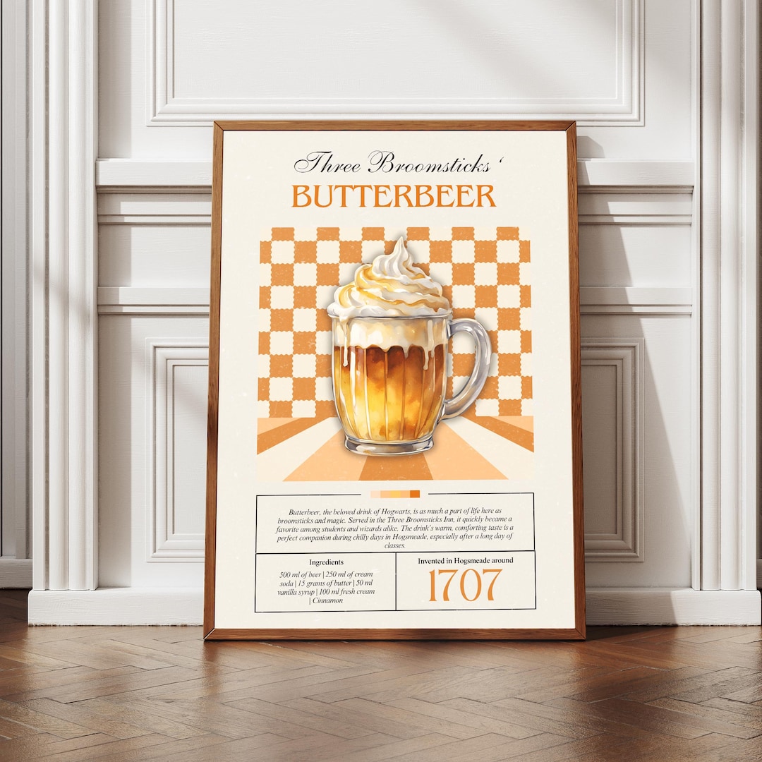Butterbeer Poster to Print, Vintage Poster, Butterbeer Poster ...
