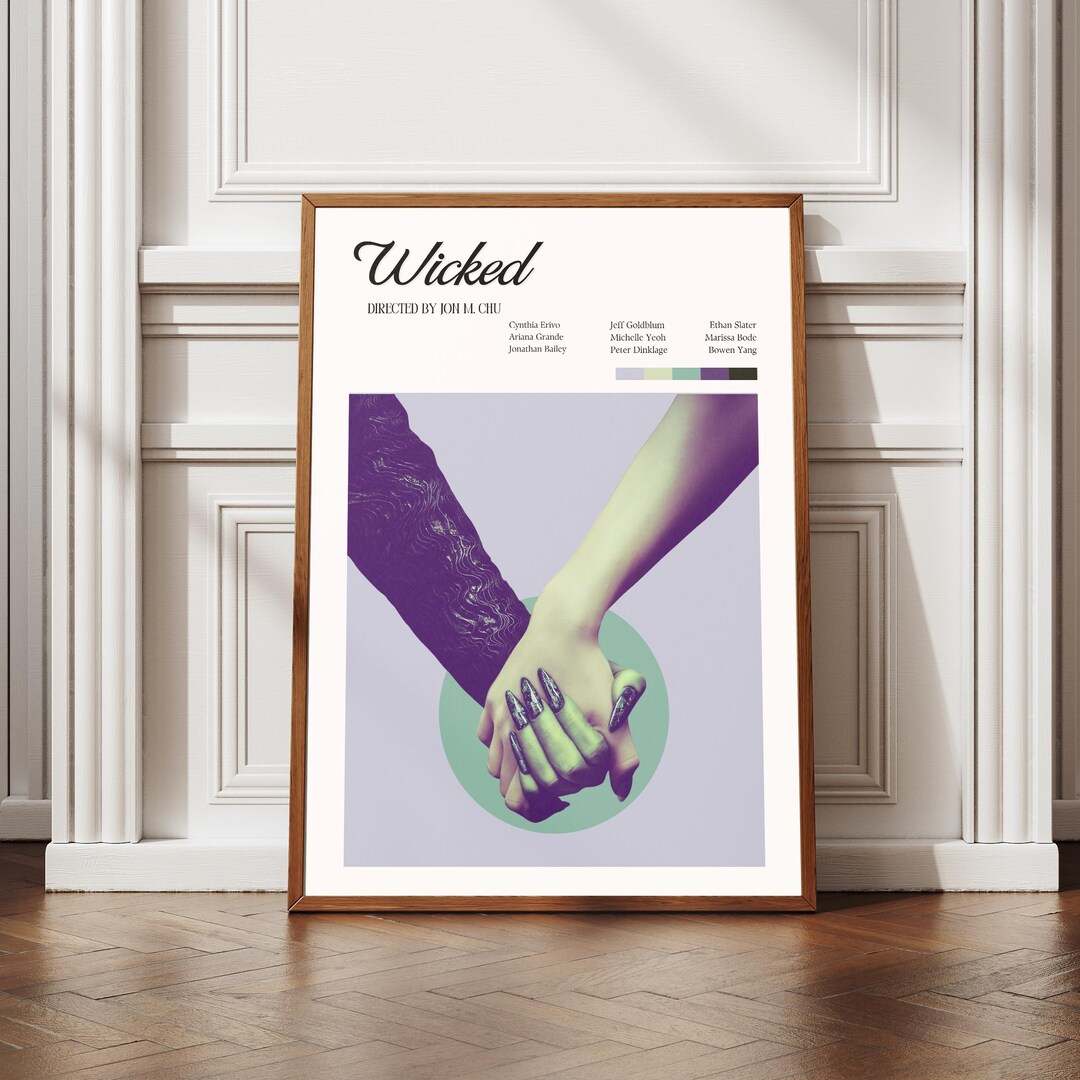 Wicked Inspired Poster to Print, Wicked the Movie Poster, Elphaba and ...