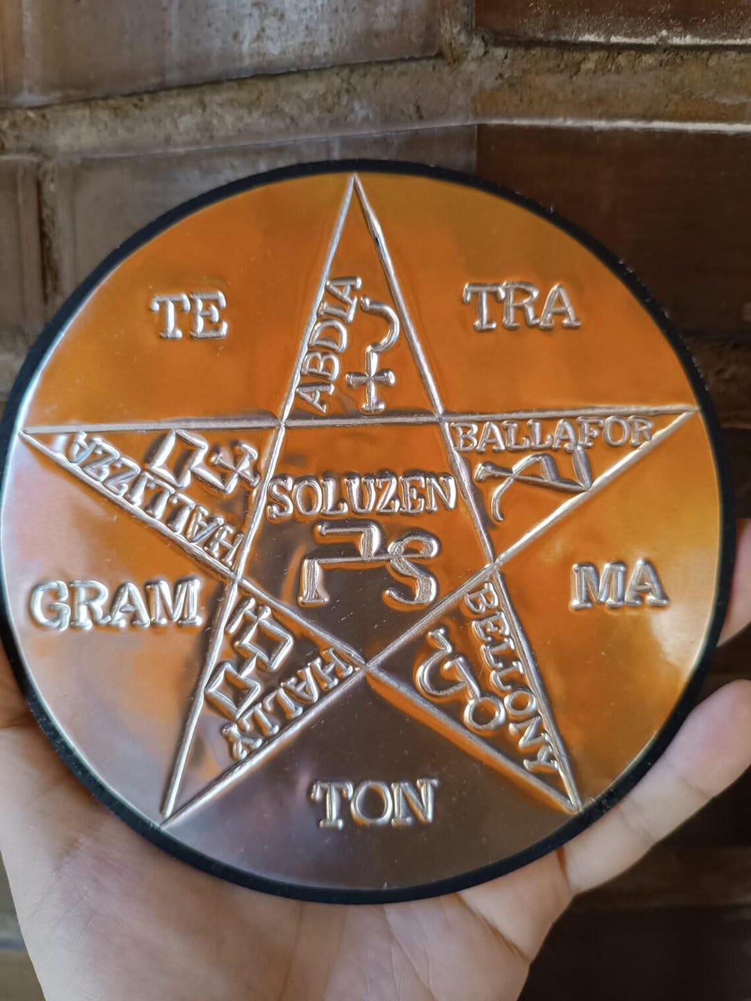 Tetragramaton, Engraved in TIN Metal, Talisman SOLOMON 7.5 Cm - Etsy