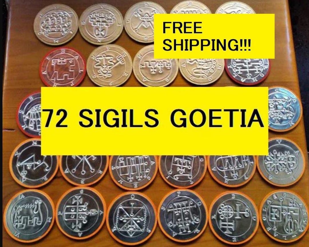 72 SIGILS Goetia, Engraving in Metal Copper and TIN, Talisman Sigils ...