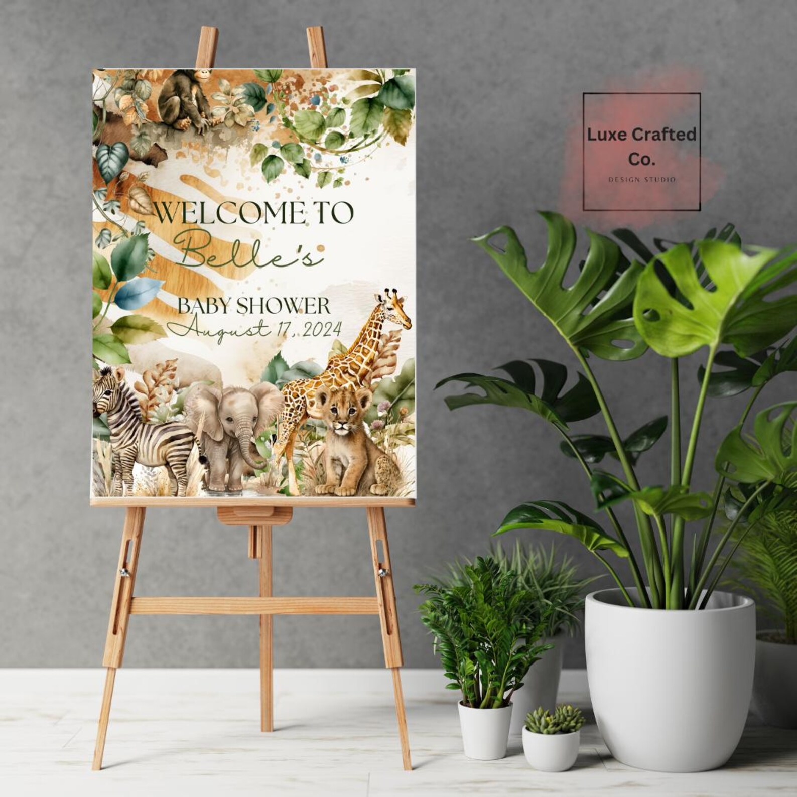 Oh Boy Safari Baby Shower Welcome Sign , Jungle Welcome Sign, Baby ...