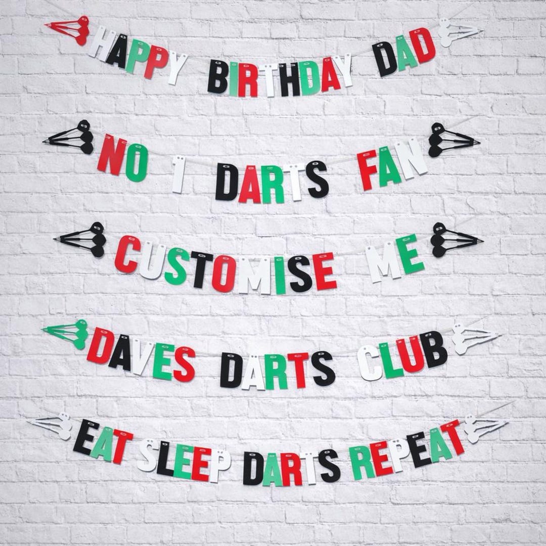 Custom Darts Party Banners | Birthday, Stag, Match Night Decoration ...