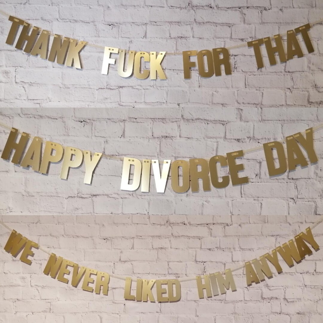 DIVORCE PARTY BANNERS * Happy Divorce Day * End of an Error * Just ...