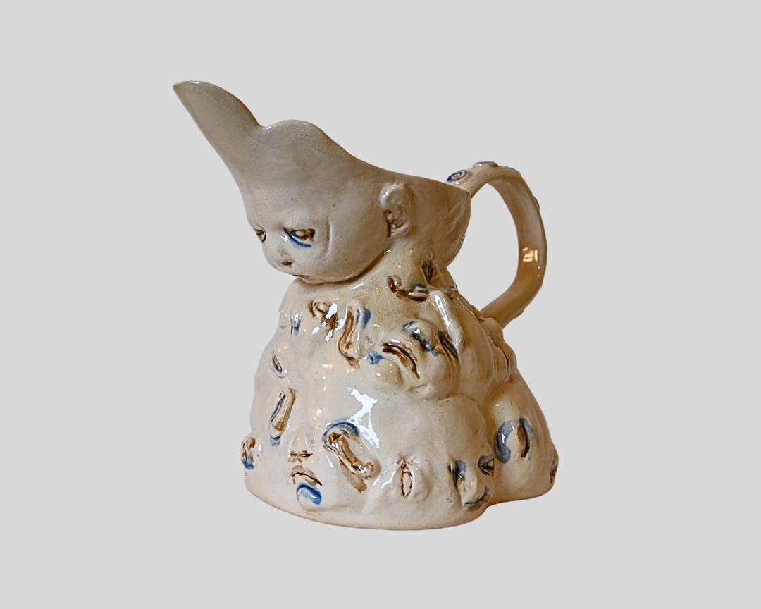 Uncanny Weird Uniquely Wonderful Studio Pottery Ure for Basin Water Jug ...