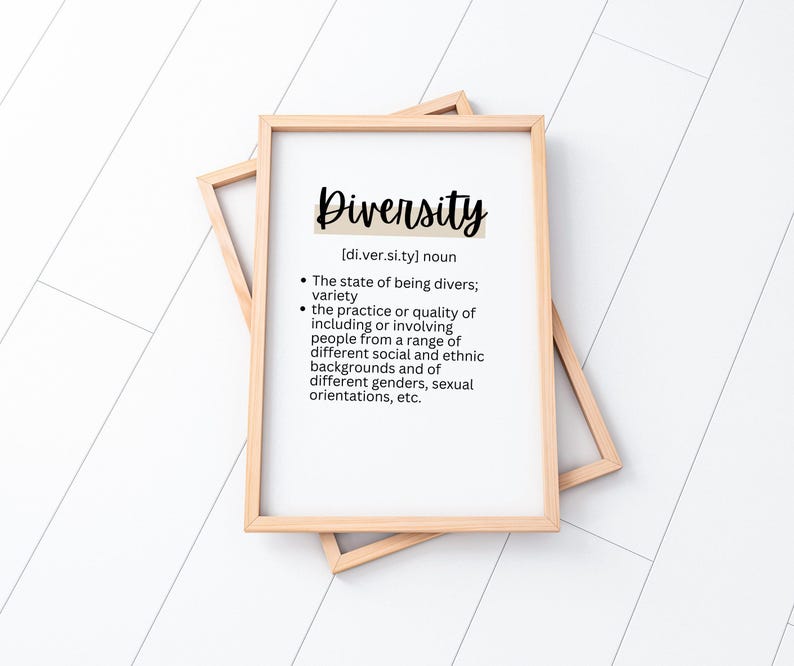 Art Print Diversity Wall Art, Equality & Inclusion Poster for Schools ...