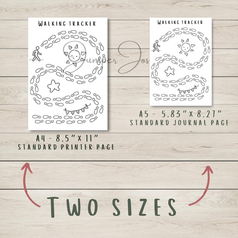 Walking Tracker, Digital Download, A4 & A5 Printable, Fitness Goal - Etsy