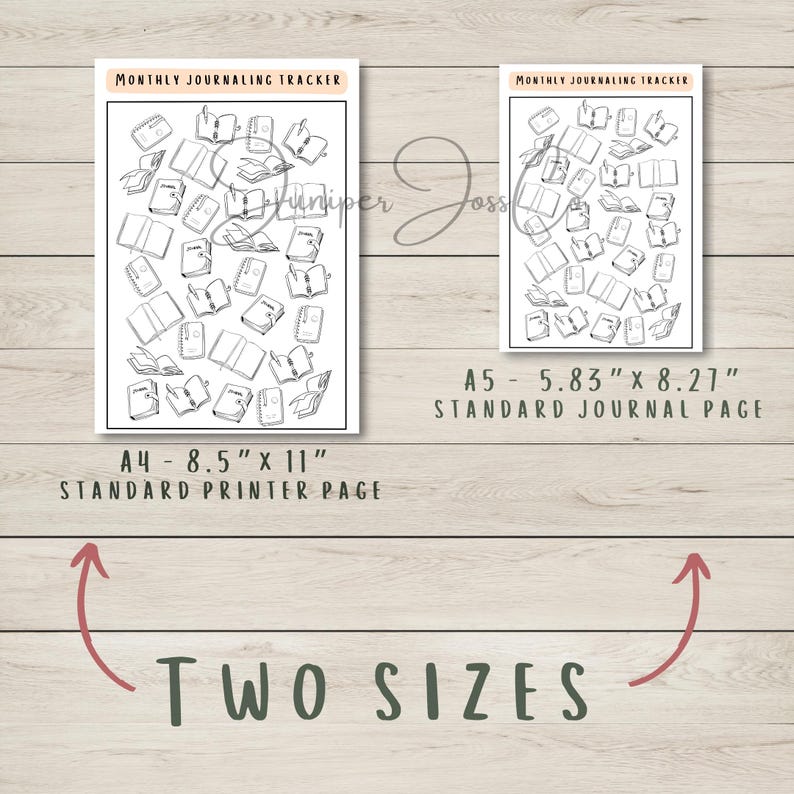 Journaling Tracker, Digital Download, Printable Journal Page - Etsy