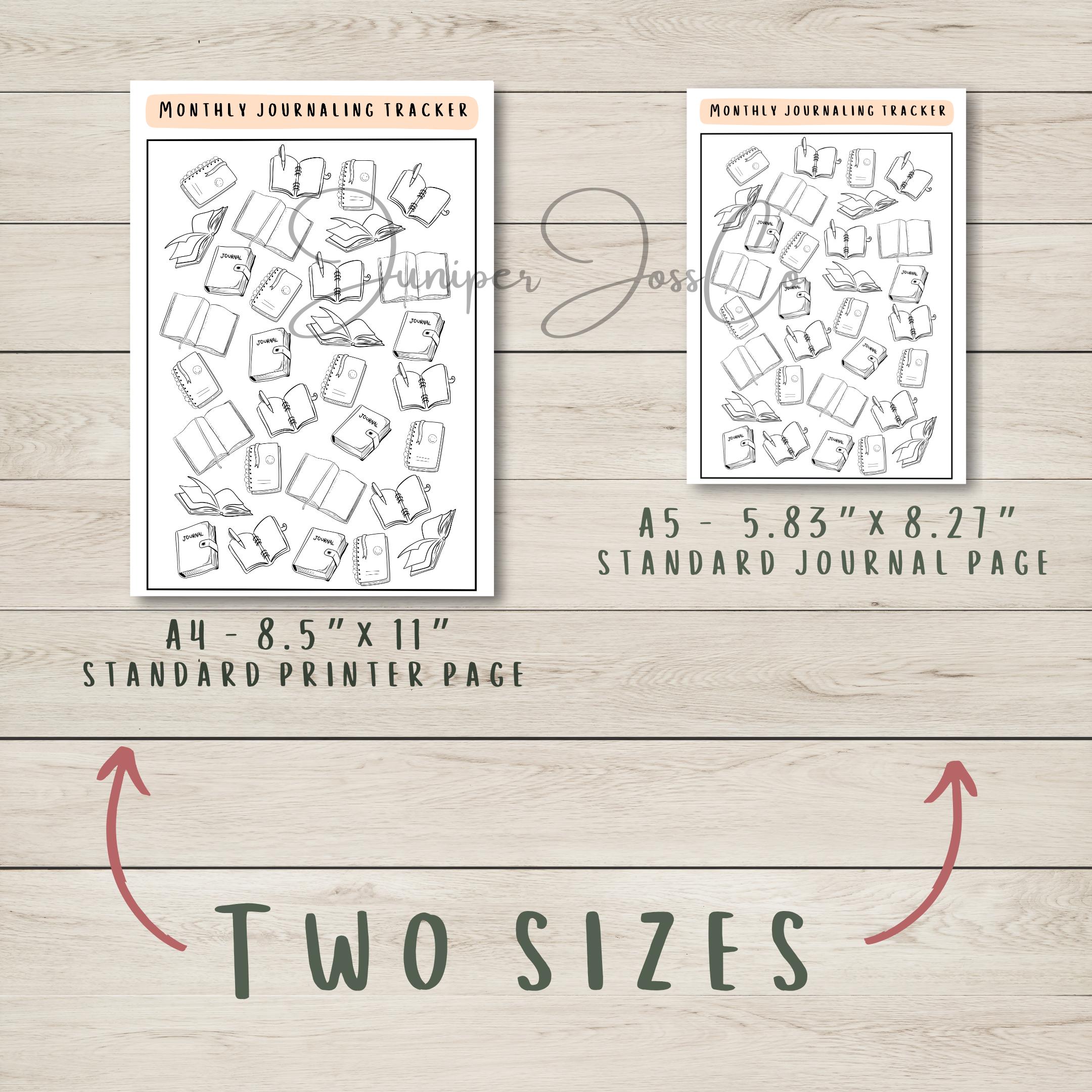 Journaling Tracker, Digital Download, Printable Journal Page - Etsy