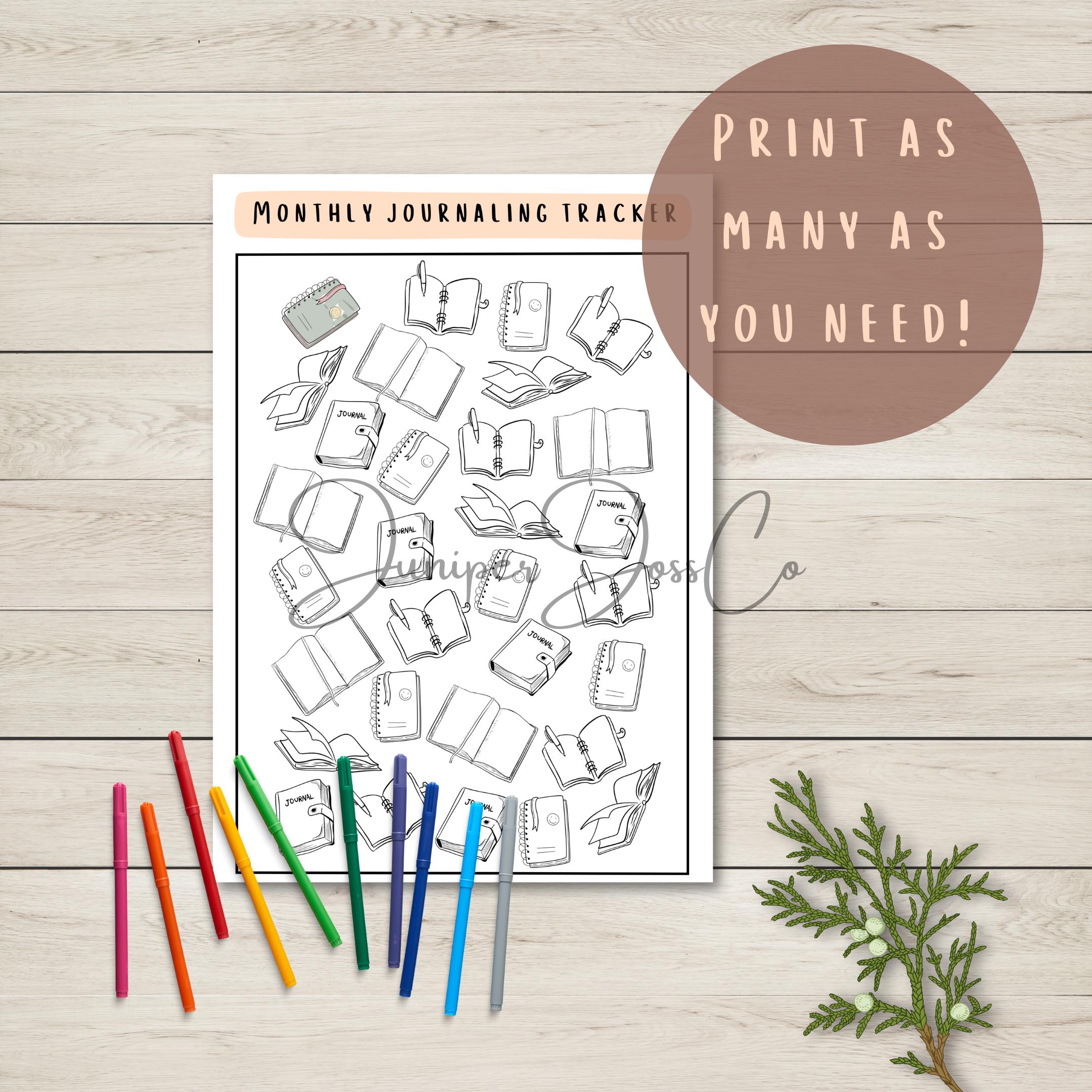Journaling Tracker, Digital Download, Printable Journal Page - Etsy