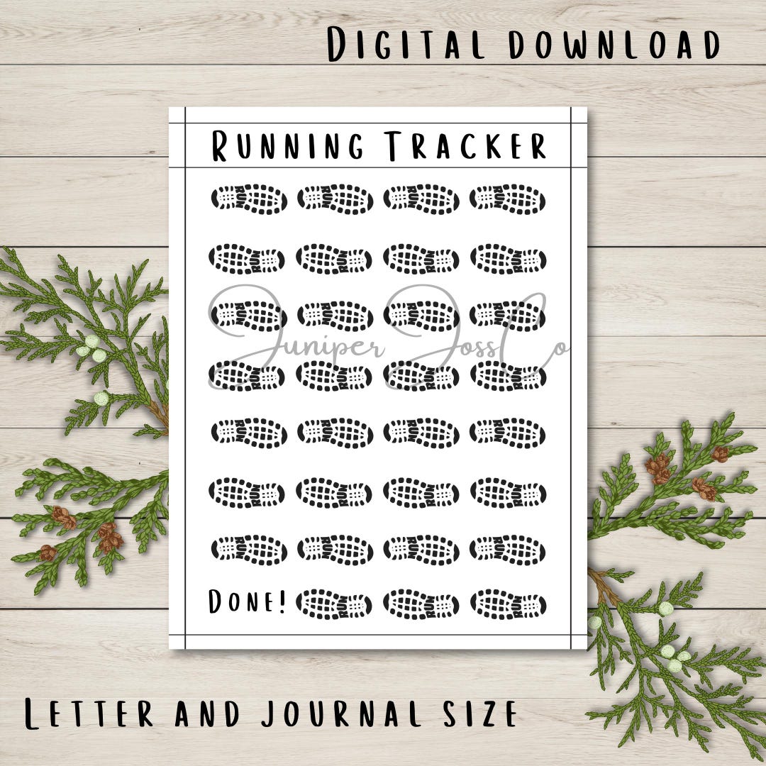 Running Tracker, Digital Download, A4 & A5 Printable, Goal Keeping - Etsy