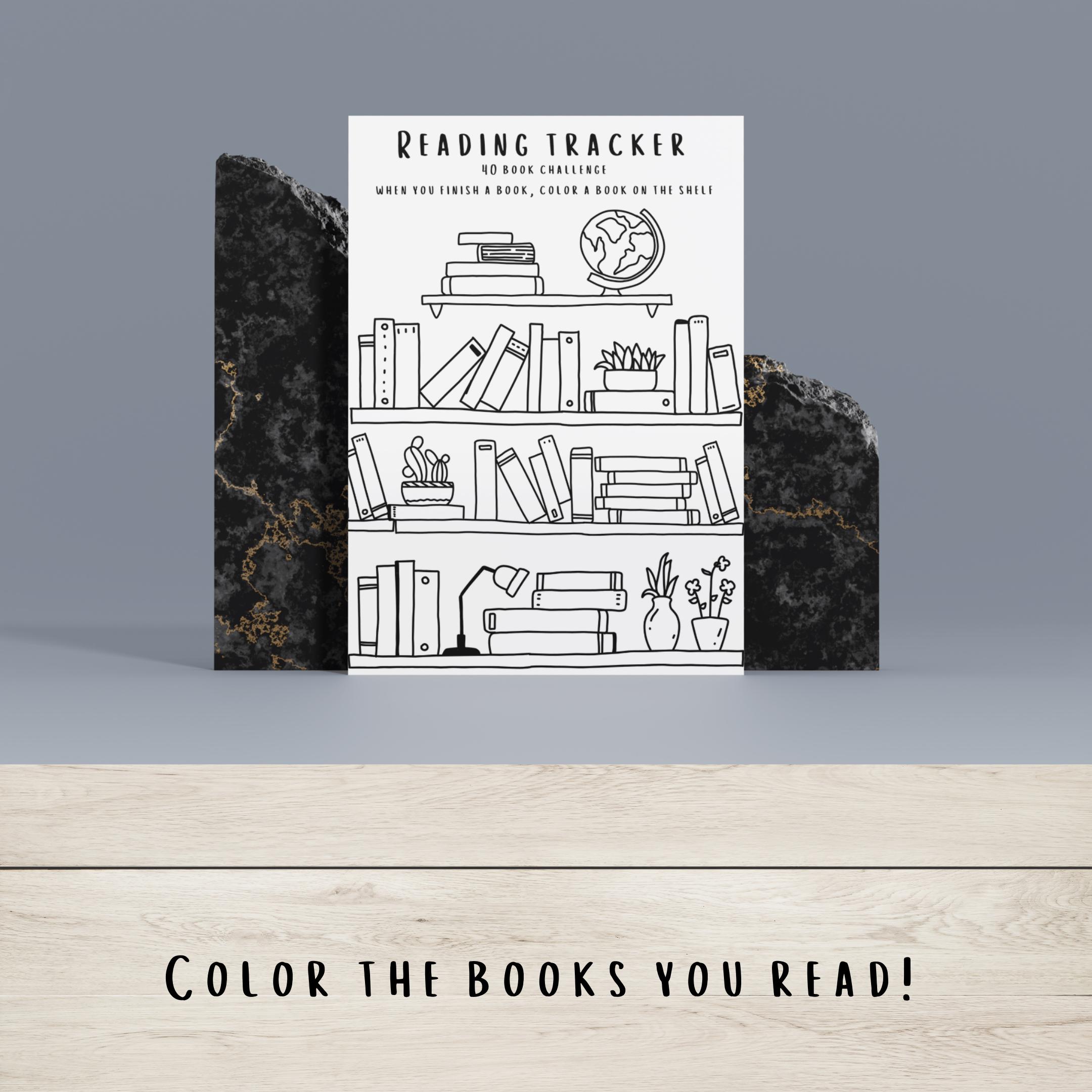 40 Book Reading Tracker, Digital Download, A4 and A5 Printable ...