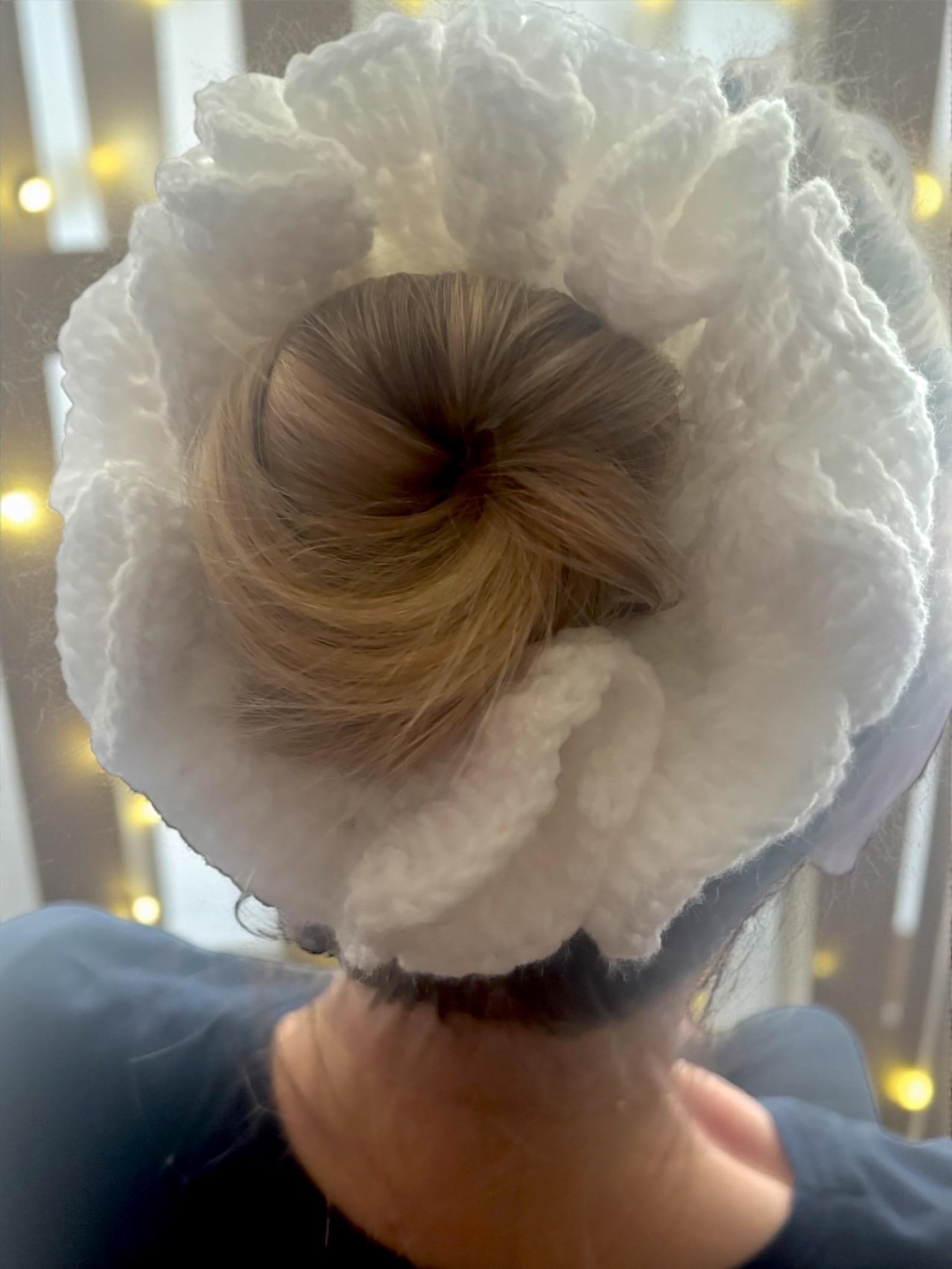 Crocheted Scrunchie | Handmade Crochet Scrunchie | Ruffled Hair Tie ...