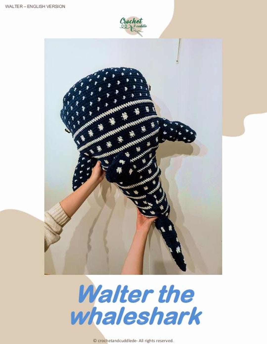 Crochet Pattern Whale Shark Amigurumi / Whaleshark Pattern [german ...