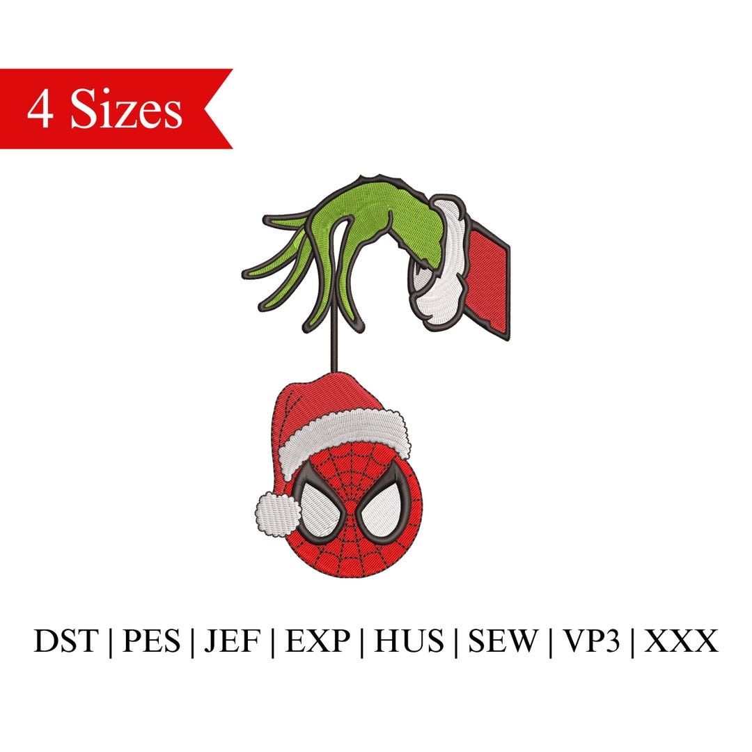 Grinch Spider Embroidery Designs, Christmas Spider Grinch Machine ...