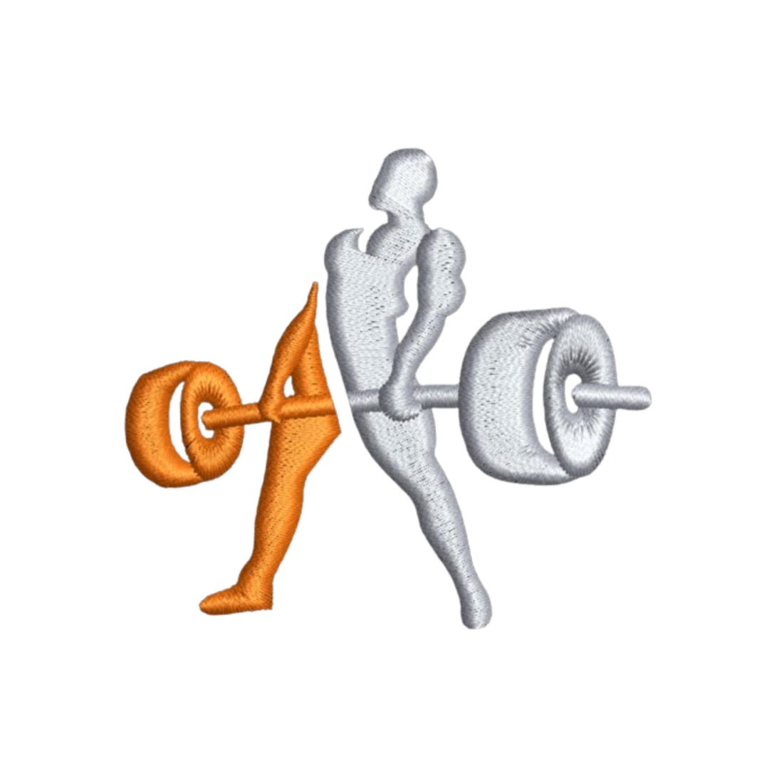 Gym Embroidery File, Weight Lifting Embroidery Design, Deadlift ...