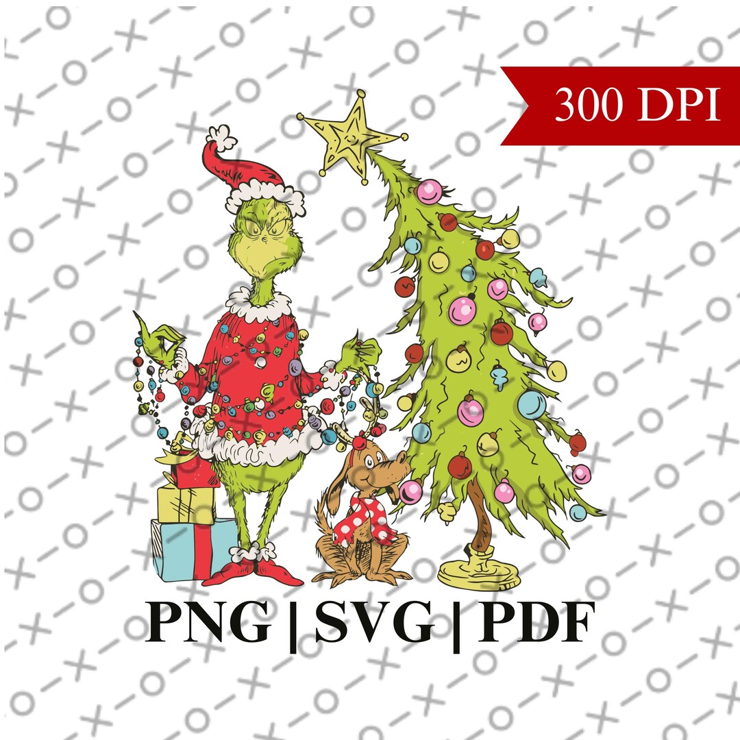 Grinch Max Dog Tree Png Svg Design, Christmas Tree Grinch Dog Max ...