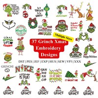 Grinch Embroidery - Etsy