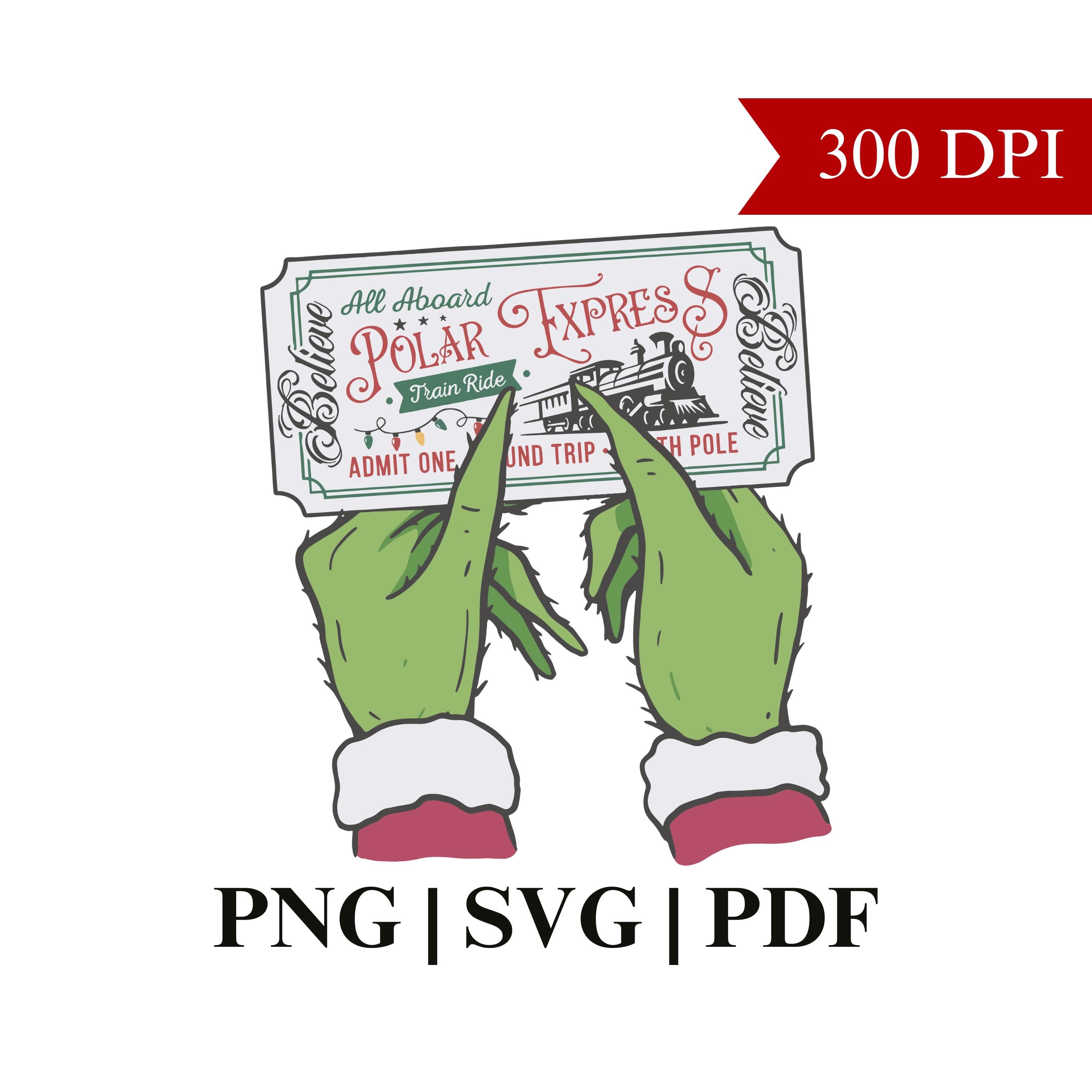 Grinch Polar Express Png Svg Design, Christmas Grinch Express Train ...