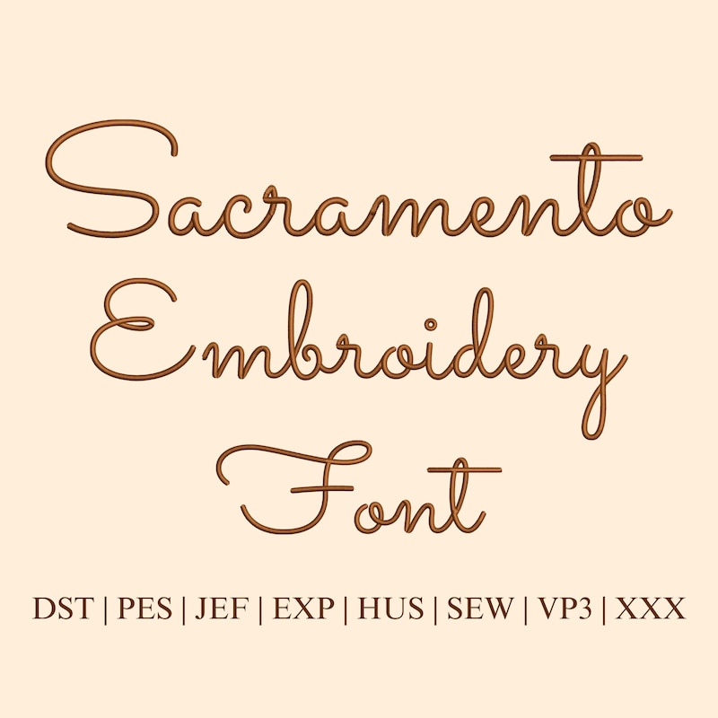 Cursive Embroidery Font - Etsy
